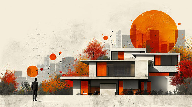 Use Abstract Art to Focus on Architectural Elements - Art To Doors